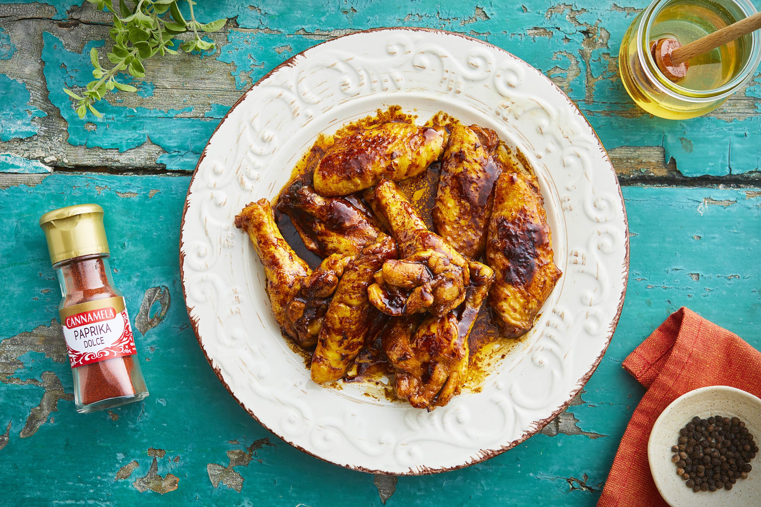 Alette di pollo speziate alla paprika - Ricetta - Cannamela